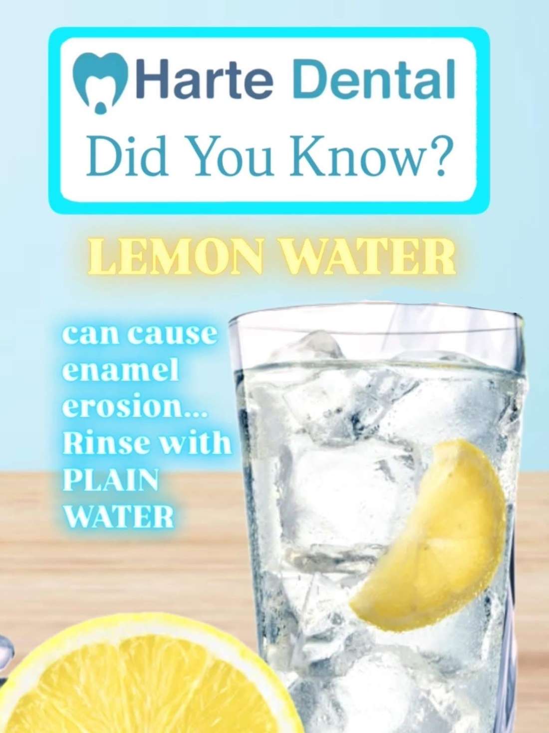 Is the Lemon Water bad Harming Your Teeth? Harte dental near me